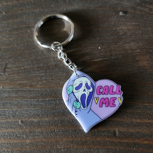 Accessories | Scream Ghostface Call Me Key Chain | Poshmark